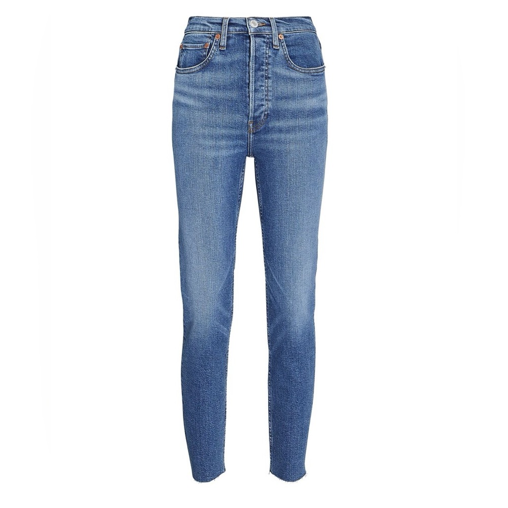 Redone Perfect Condition 90s High Rise Ankle Crop In … - Gem